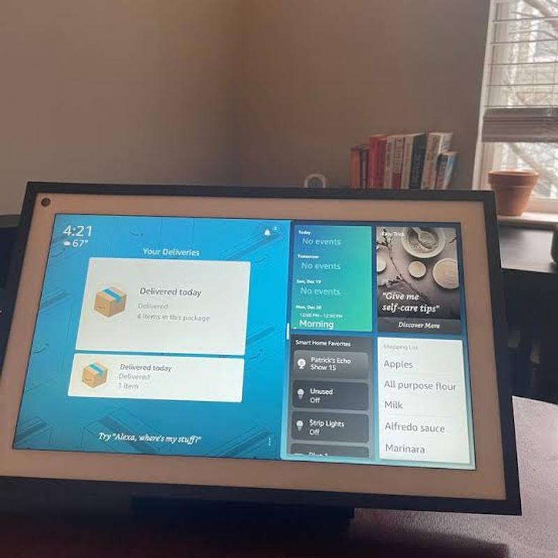Amazon Echo Show 15 Full HD 15.6" kitchen hub for home organization ...