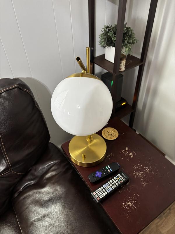 Safavieh Table Lamps 20.5-in Gold LED Incandescent Rotary socket Table ...