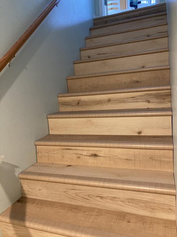ProCore Plus English Grove Oak 1-in T x 2.5-in W x 94-in L Vinyl Stair ...