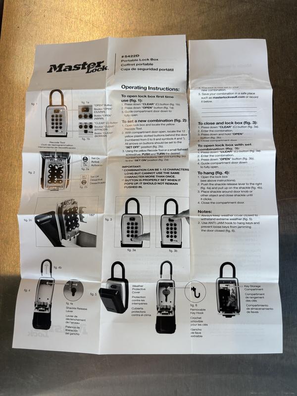 Master Lock Push Button Lock Box 5422DHCLWSFLR/8 at Lowes.com