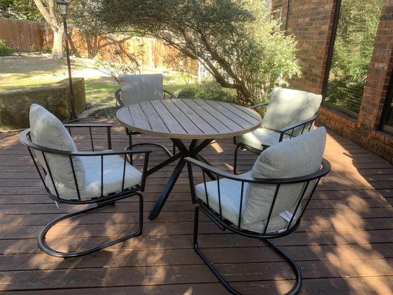 Style Selections Canyon Way Round Outdoor Dining Table 46-in Style Selections Canyon Way Round Outdoor Dining Table 46-in