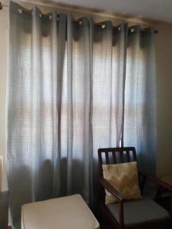 Eclipse 63-in Grey Blackout Standard lined Grommet Curtain panel pair ...
