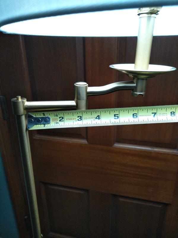 KAWOTI 64.5-in Bronze Swing-arm Floor Lamp with Linen Shade in the ...