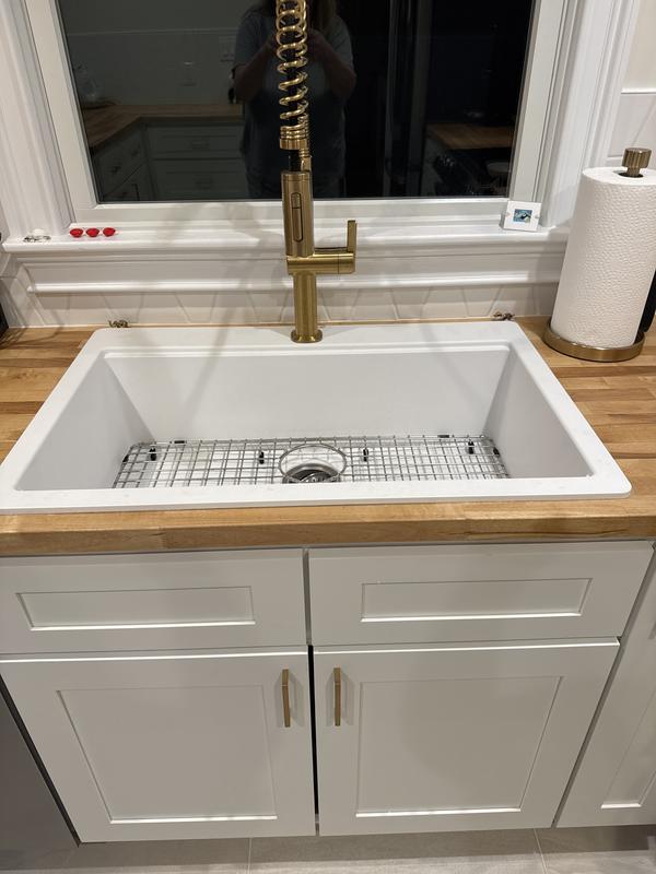 allen + roth Kaiden Drop-in or undermount 33-in x 22-in Quartz Single ...