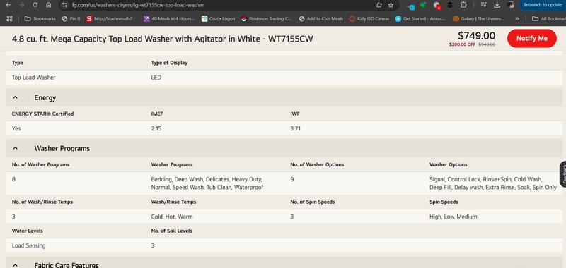 Shop LG High Efficiency Agitator Top-Load White Washer & Electric Dryer ...