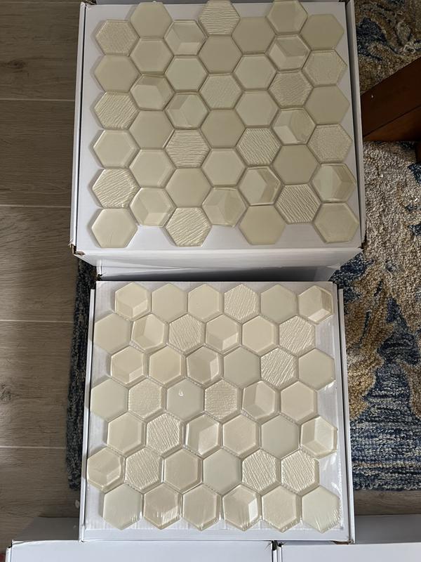 Elida Ceramica Moonlight Hex 12-in x 12-in Glossy Glass Hexagon Wall ...