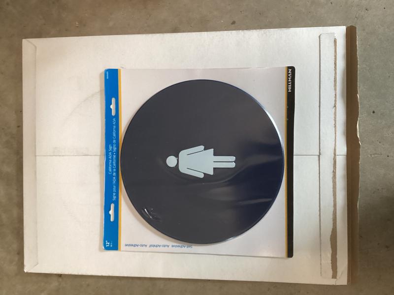Hillman Sign Center 12-in x 12-in Plastic Restroom Sign 844605 at Lowes.com