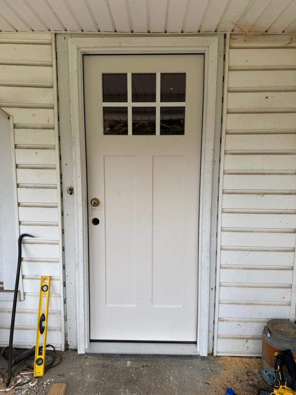 Therma Tru 36-in x 80-in x 4-9/16-in Fiberglass Craftsman Left-hand ...