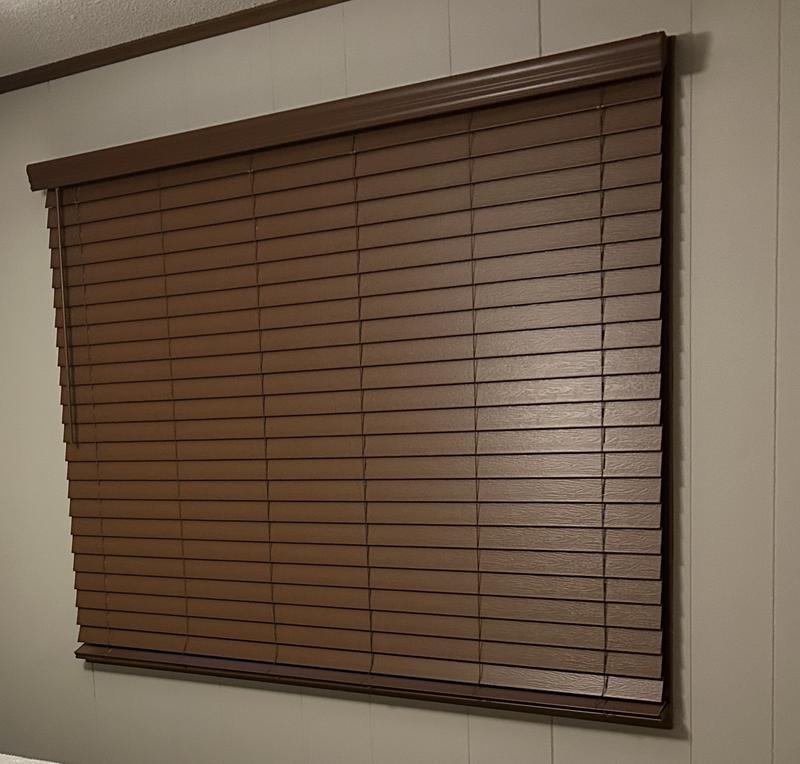 Eclipse 2-in Slat Width 60.5-in x 72-in Cordless Driftwood Gray Faux ...