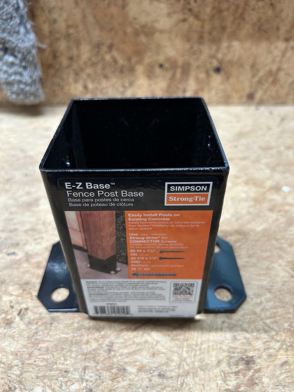 Simpson Strong-Tie E-Z Base 4-in x 4-in Powder-coated Wood to concrete ...