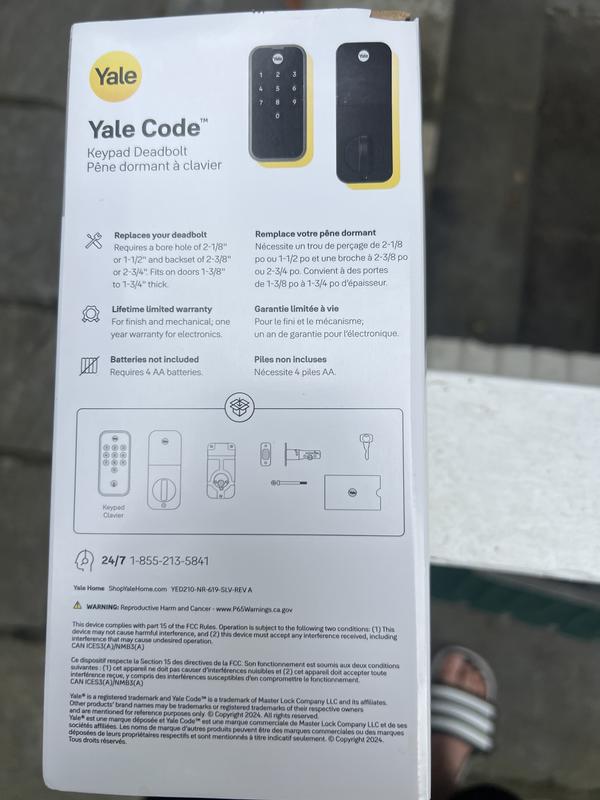 Yale Code Black Suede Electronic Deadbolt with Keypad YED210-NR-BSP at ...