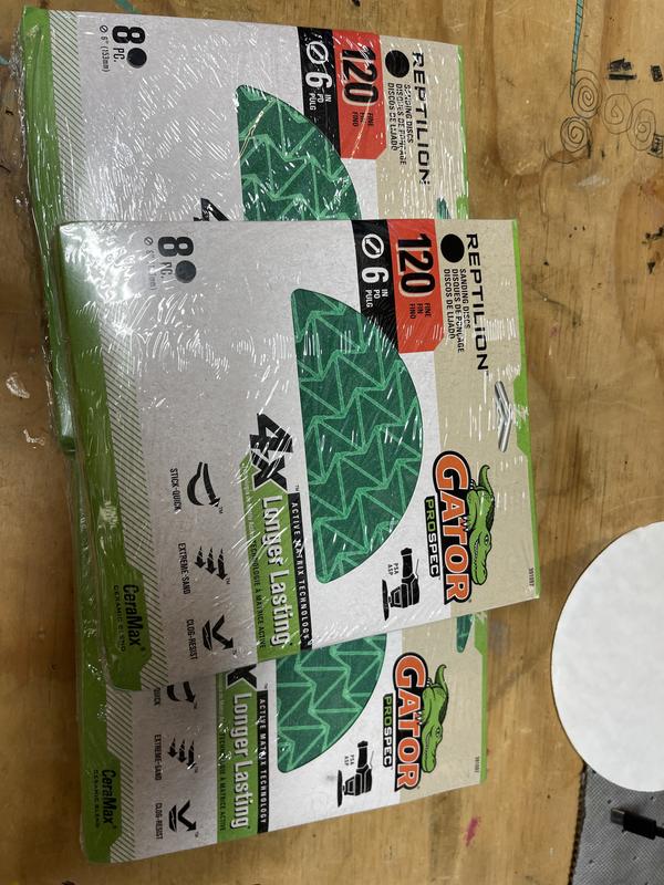 Gator Reptilion PSA 8-Piece Ceramic Alumina 80-Grit Disc Sandpaper ...