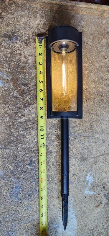 Harbor Breeze 2-Pack Round Bollard 15-Lumen 1.5-Watt Black Solar LED Outdoor Path Light (3500 K ...