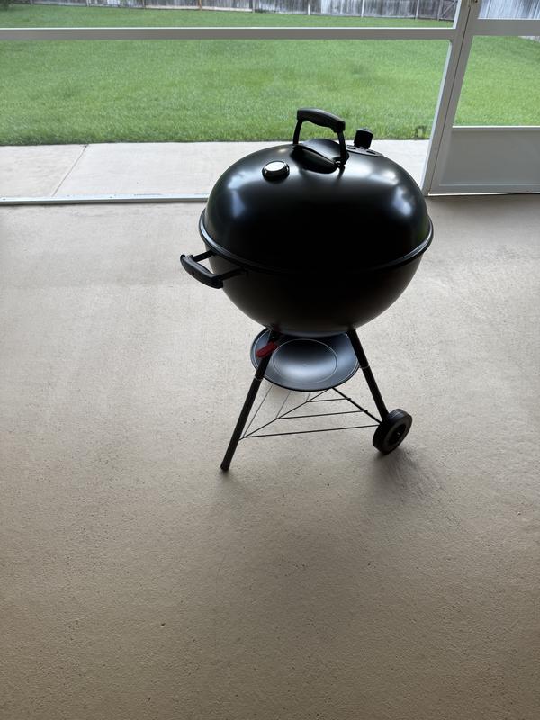 Shop Weber Weber Original Kettle Stealth 22-in W Matte Black Kettle ...