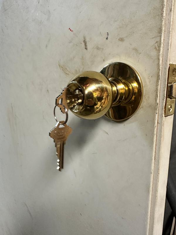 Premier Lock Entry Door Polished Brass Exterior Storeroom Door Knob ...