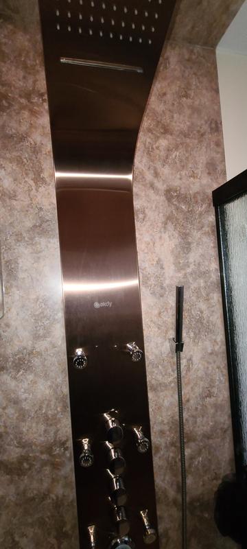 AKDY Bronze Stainless Steel 7.48-in Waterfall Dual Head Shower Panel ...