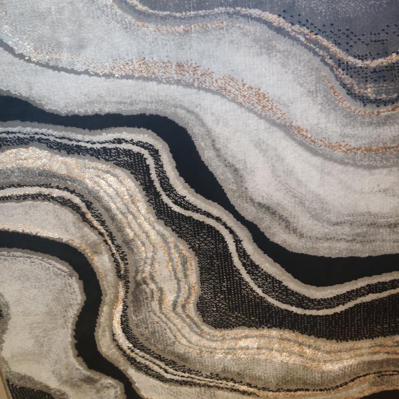 Origin 21 Blue Endless Space 5 X 8 (ft) Blue Indoor Geode Area Rug ...