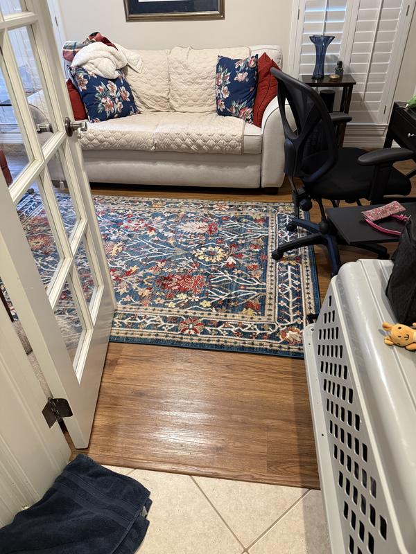 Livabliss Crafty 8 X 10 (ft) White Indoor Border Oriental Area Rug ...