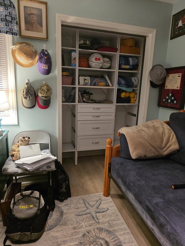 ClosetMaid BrightWood 5-ft to 10-ft W Tower system Sand Solid Shelving ...