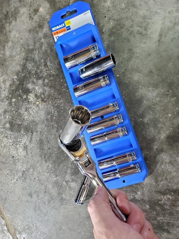 Kobalt 3/8-in Drive Standard (SAE) Deep Socket Set (11-Pieces) 81717 at ...