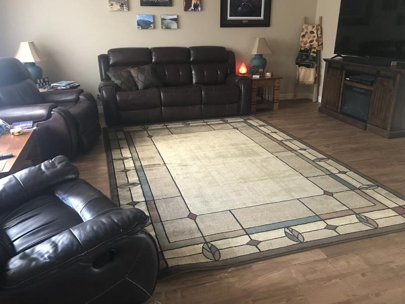 Mohawk Home Leaf Point Multi 5 x 8 (ft) Polypropylene Brown Rectangular ...