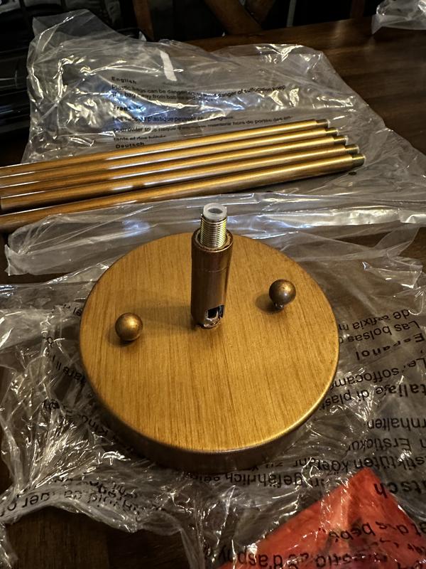 Uolfin 1 -Light Brushed Gold in Seeded Bell Modern/contemporary Seeded ...