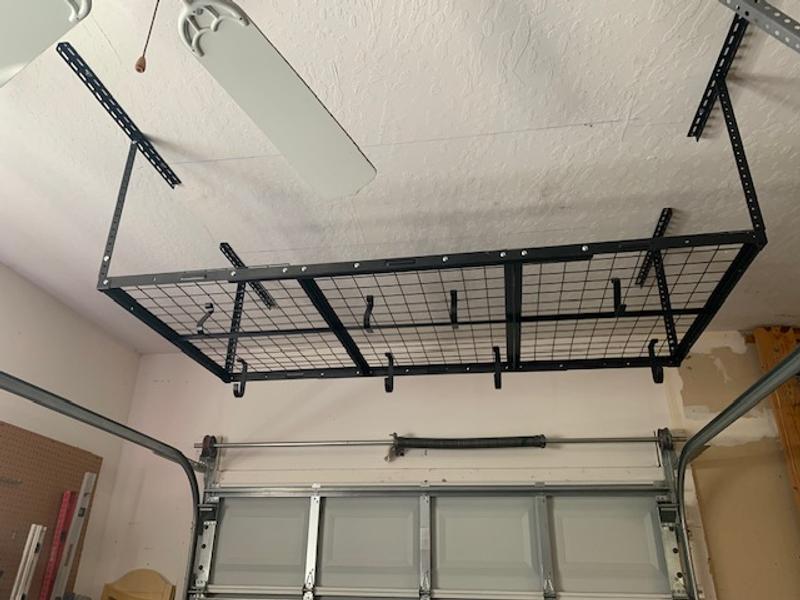 Fleximounts Adjustable Height Overhead Garage Storage 600-lb in Black ...