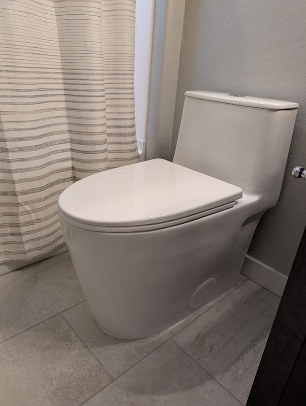 Los Flexi U6 17.3 Inch White Elongated Chair height 12-in Rough-In 1.28 ...