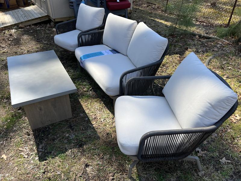 Origin 21 Lincoln Point Set of 2 Woven Tan Steel Frame Conversation ...