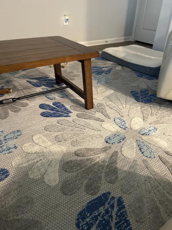 Safavieh Cabana 6 X 9 (ft) Gray/Blue Indoor/Outdoor Floral Tropical ...