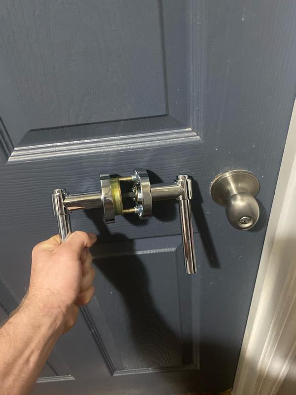 OKUN Zen Brushed Nickel Interior or Hall/Closet Passage Door Handle 6 ...