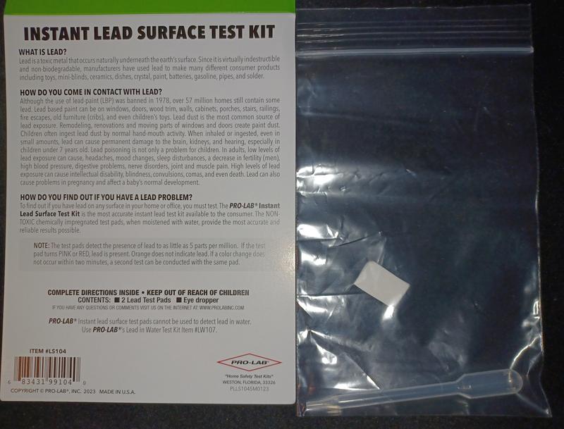 PRO-LAB Lead Surface Test Kit Lead Test Kit