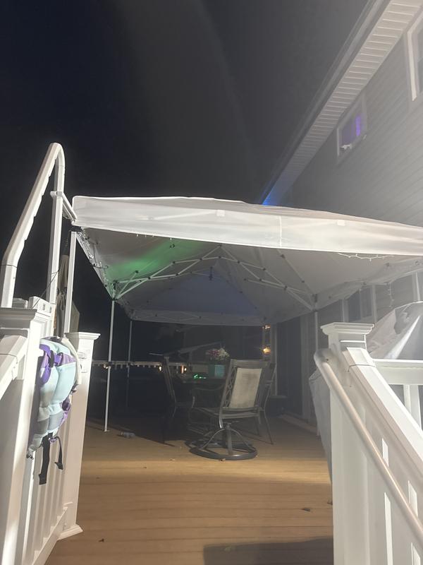 Master Forge 20-ft x 10-ft Rectangle White Pop-up canopy in the ...