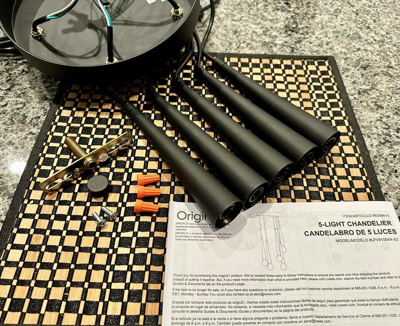 Origin 21 TRENTON 5-Light Matte Black Modern/Contemporary Bare Bulb ...