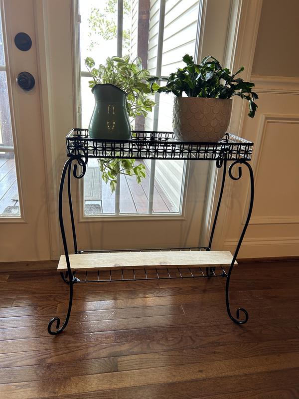 allen + roth 27.3-in H x 23.5-in W Black Indoor/Outdoor Rectangular ...