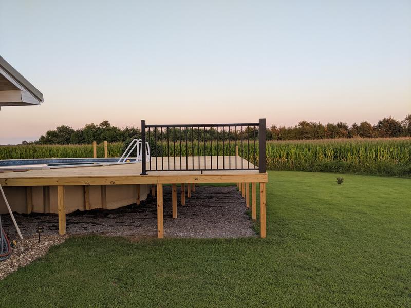Freedom VersaRail Classic 8-ft x 42-in Matte bronze Aluminum Deck Rail ...