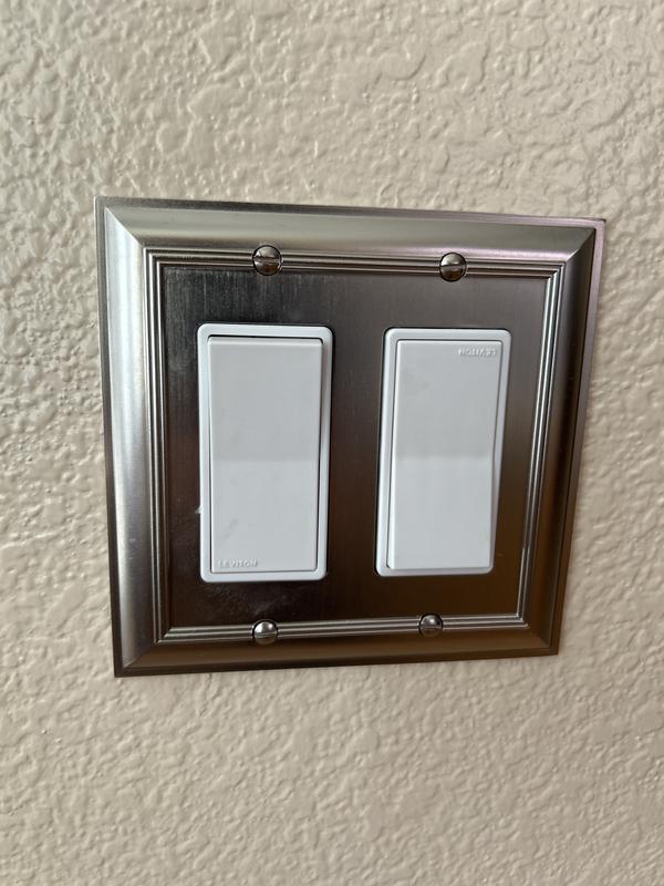 allen + roth Cosgrove 1-Gang Satin Nickel Zinc Indoor Decorator Wall ...