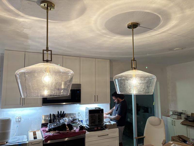 allen + roth Chambers 1 -Light Black Modern/contemporary Clear glass ...