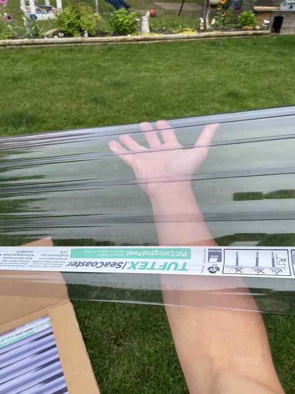 Tuftex SeaCoaster 2.17-ft x 6-ft Corrugated Clear PVC plastic Roof ...
