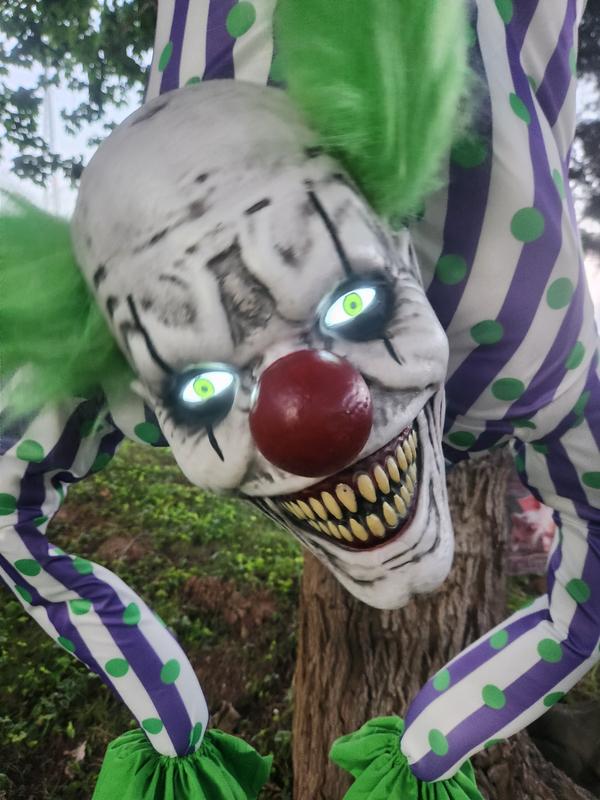 Haunted Living 8.5-ft Laughing LED Handstand Clown Animatronic 61089 at ...