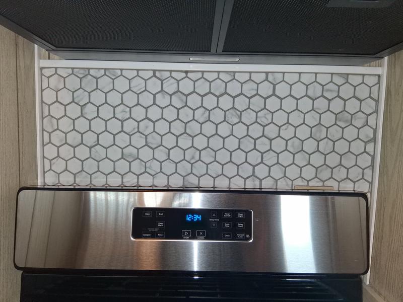 STAINMASTER Bullnose Picasso Grey 3-in x 12-in Matte Porcelain Marble ...