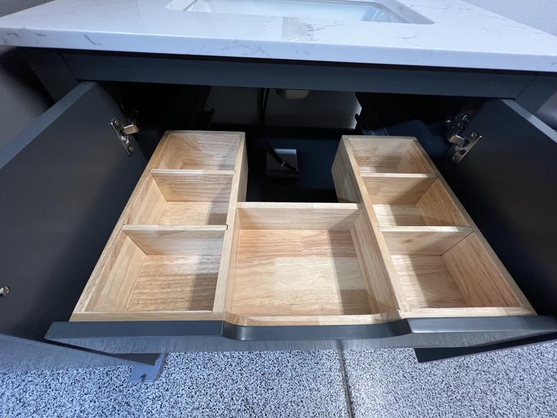 Origin 21 Quillian 30-in Carbon Grey Undermount Single Sink Bathroom ...