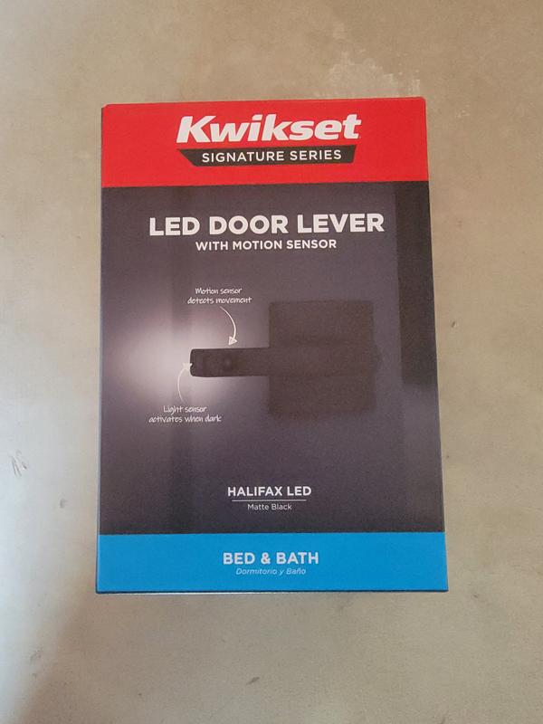 Kwikset Signature Series Halifax LED Motion Activated Matte Black ...