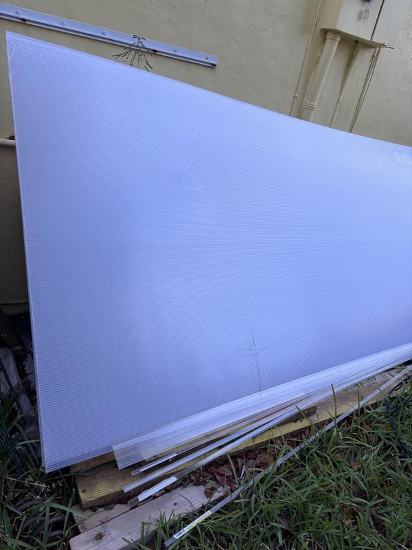 AmeriLux International MultiLite 4-ft x 8-ft Ribbed Clear Polycarbonate ...