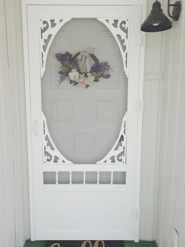 Screen Tight Springview Universal reversible Hinged Screen door 36-in x ...