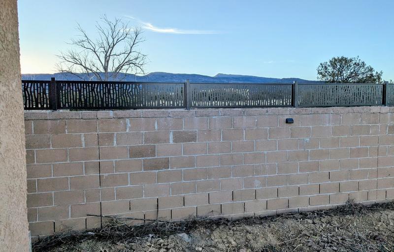 OUTDECO Wall Extension Post Black Powder-Coated Galvanized Steel Wall ...