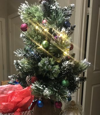 National Tree Company 2-ft Pine Pre-lit Artificial Christmas Tree with ...