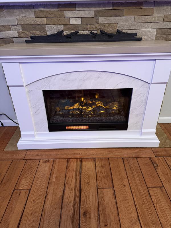 allen + roth 54-in W White Free standing Infrared quartz Flat wall ...