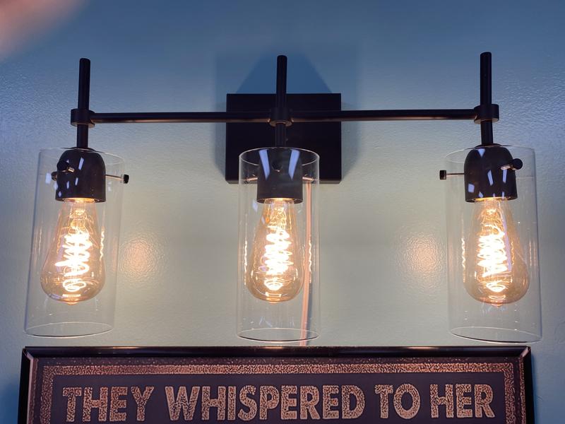 Aiwen 14.17-in 2-Light Black Modern/Contemporary Vanity Light HJ5197-2 ...