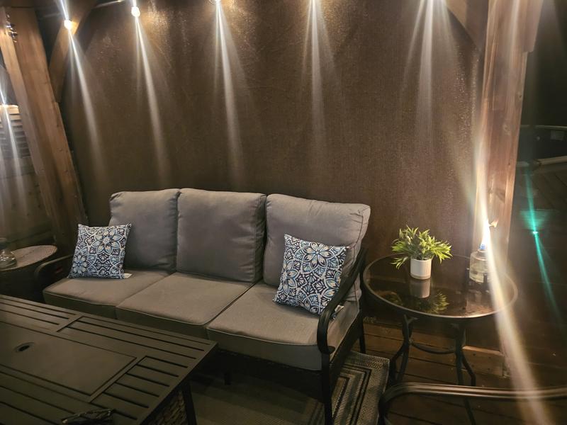 Sunshine Valley 4 -Piece Wicker Patio Sofa Conversation Set with Red ...